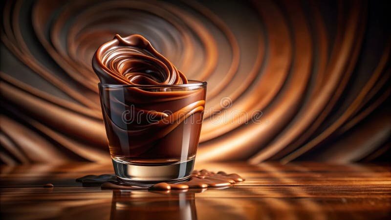 Swirling Chocolate Indulgence in a Glass Rich, Decadent Chocolate Flows ...
