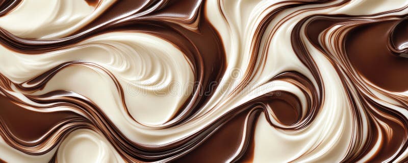 Swirling Chocolate and Vanilla Abstract Pattern Stock Photo - Image of ...