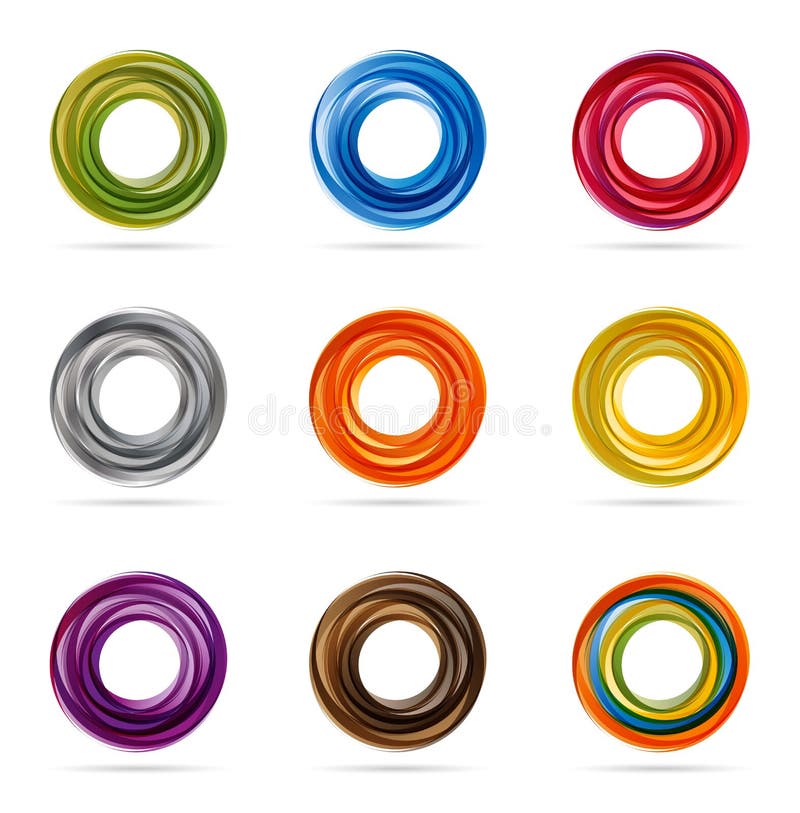 Swirling circle designs stock vector. Illustration of colors - 31710902