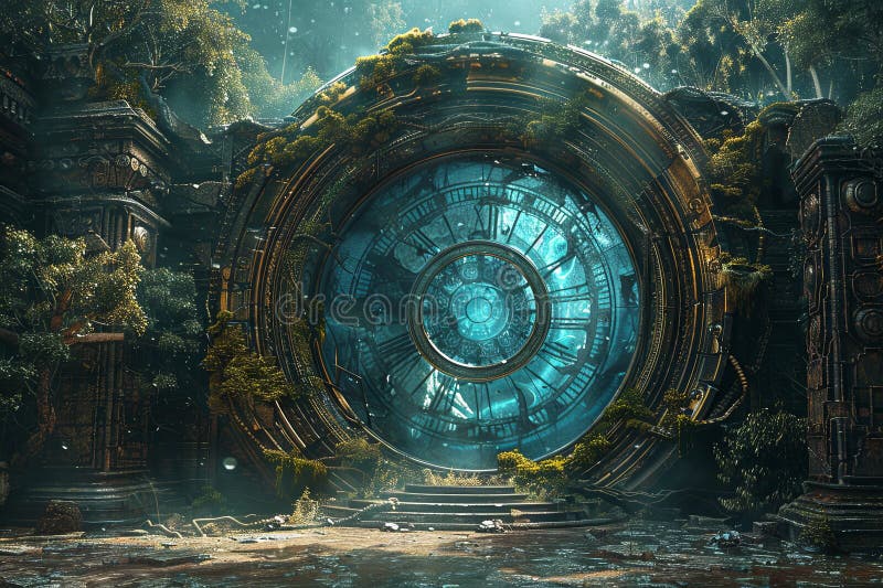 A Mysterious Swirling Clockwork Door Leading To Another Dimension ...