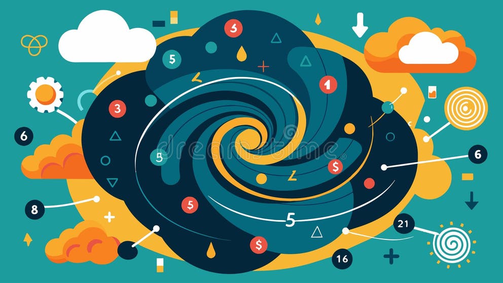 A Swirling Cloud of Numbers and Symbols Conveying the Vast Amounts of ...