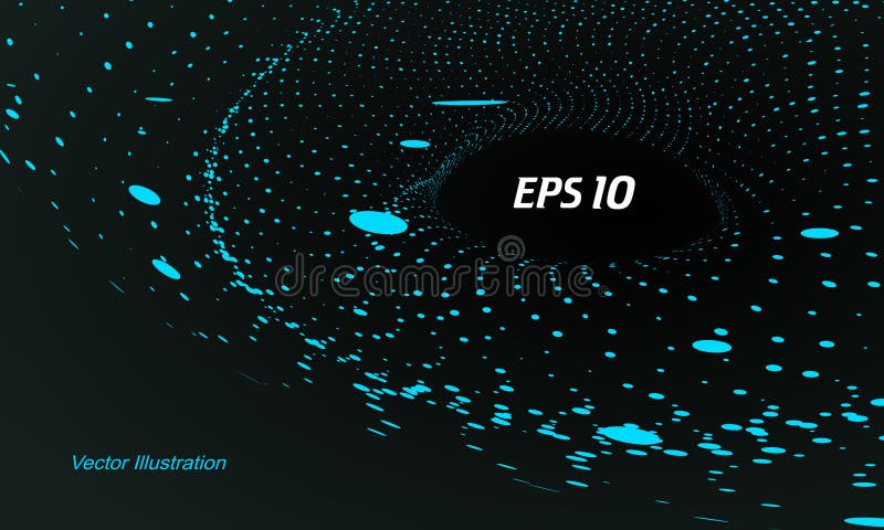 Swirling Cloud Technology Background, Vector Illustration. Stock ...