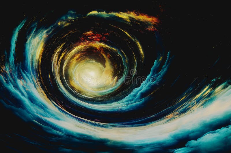 Swirling Cloud Vortex Illuminated by Soft Sunlight, Hyper-detailed ...