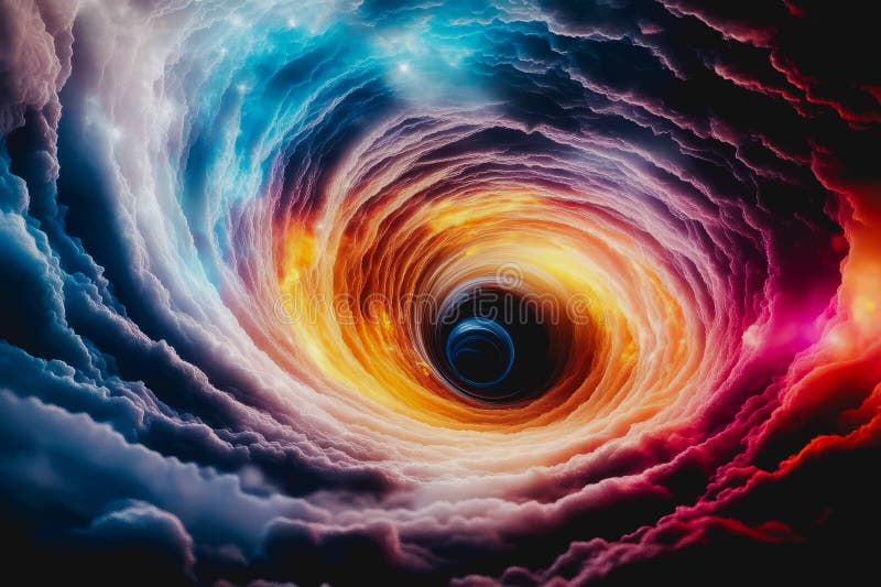 Swirling Cloud Vortex Illuminated by Soft Sunlight, Hyper-detailed ...