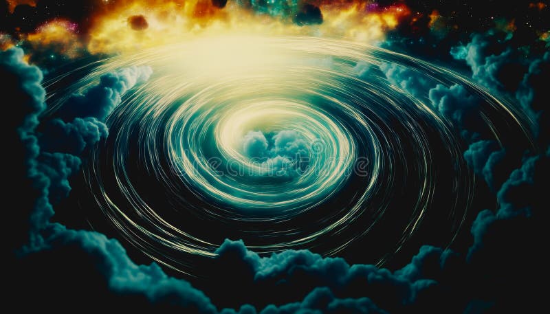 Swirling Cloud Vortex Illuminated by Soft Sunlight, Hyper-detailed ...