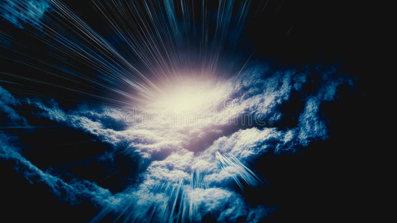 Swirling Cloud Vortex Illuminated by Soft Sunlight, Hyper-detailed ...