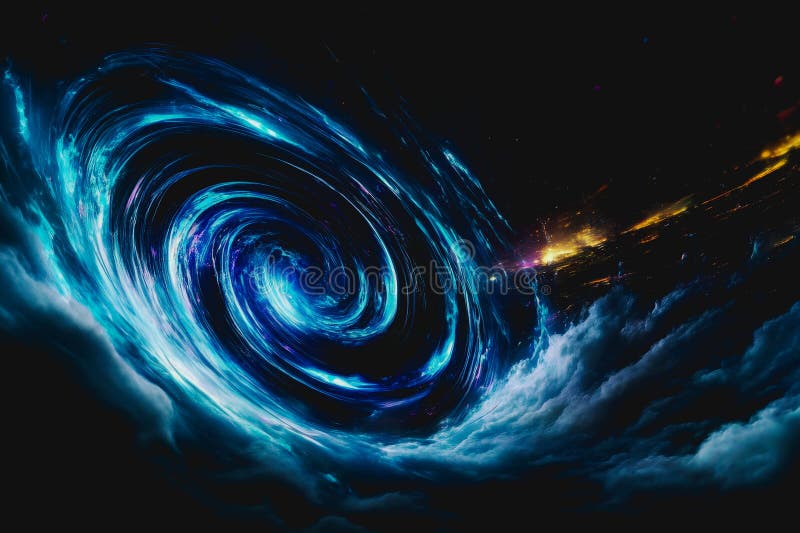 Swirling Cloud Vortex Illuminated by Soft Sunlight, Hyper-detailed ...