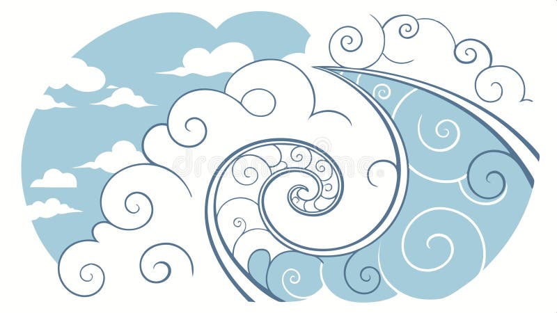 Swirling Cloud or Wave Abstract Dynamic Graphic Vector Design ...