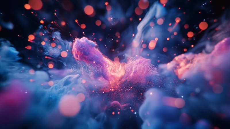 Colorful Explosion of Cosmic Dust and Particles in a Vibrant Galactic ...