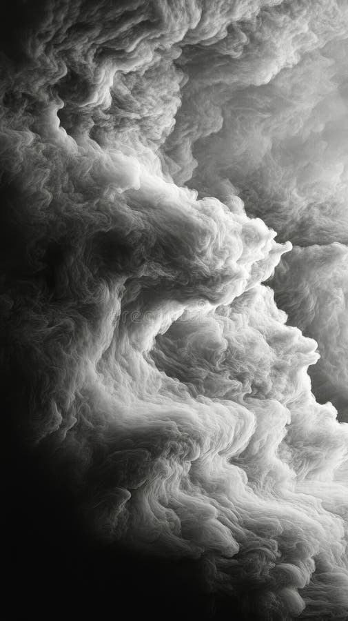 Monochrome View Swirling Clouds Dynamic Patterns Stock Photos - Free ...