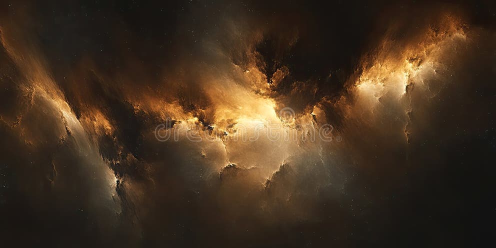 Swirling Clouds of Nebula Dust in Deep Outer Space, Mystical Cosmic Nebula Background Design ...