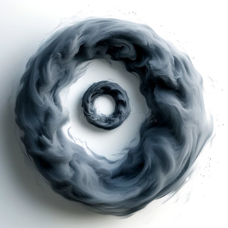 Swirling Clouds of Smoke Create an Artistic Circular Formation Against ...