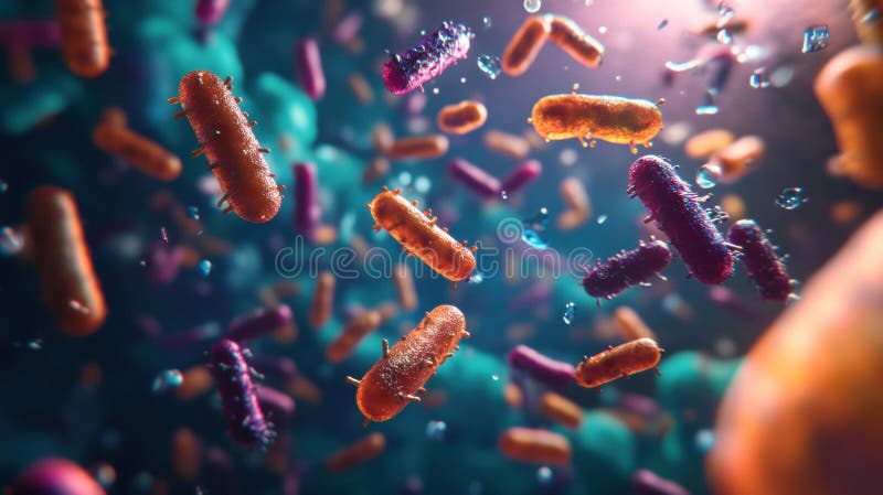 Swirling Clusters of Bacteria and Microbes Moving Fluidly through an ...