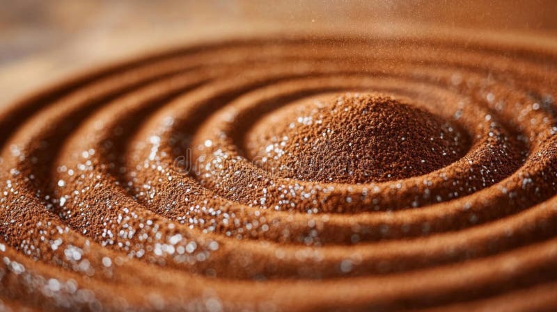 Swirling Cocoa Powder Forms Abstract Design Stock Illustration ...