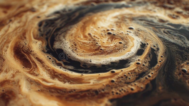 Swirling Coffee Foam Abstract Art Design Stock Illustration ...