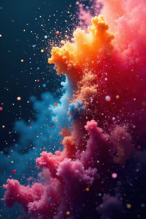 Swirling Color Explosion Gritty Grain Effect Visual Modern Background ...