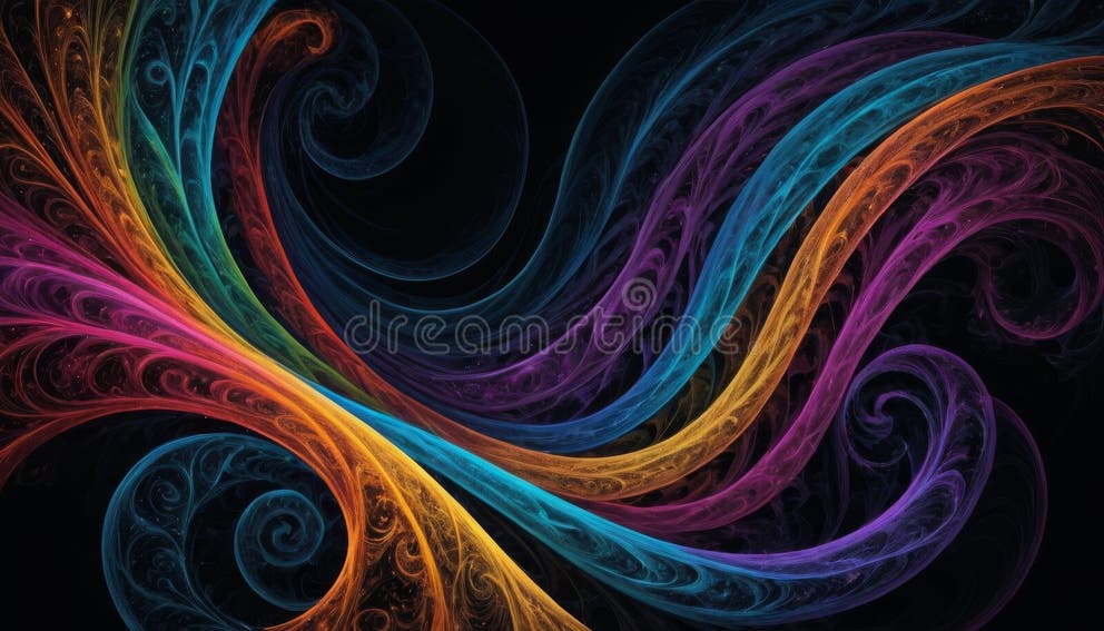 Swirling Color Fractals stock image. Image of fantasy - 314253033