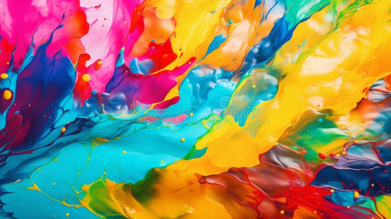 Swirling Colorful Spilled Paint Stock Illustration - Illustration of creativity, chaos: 322999324