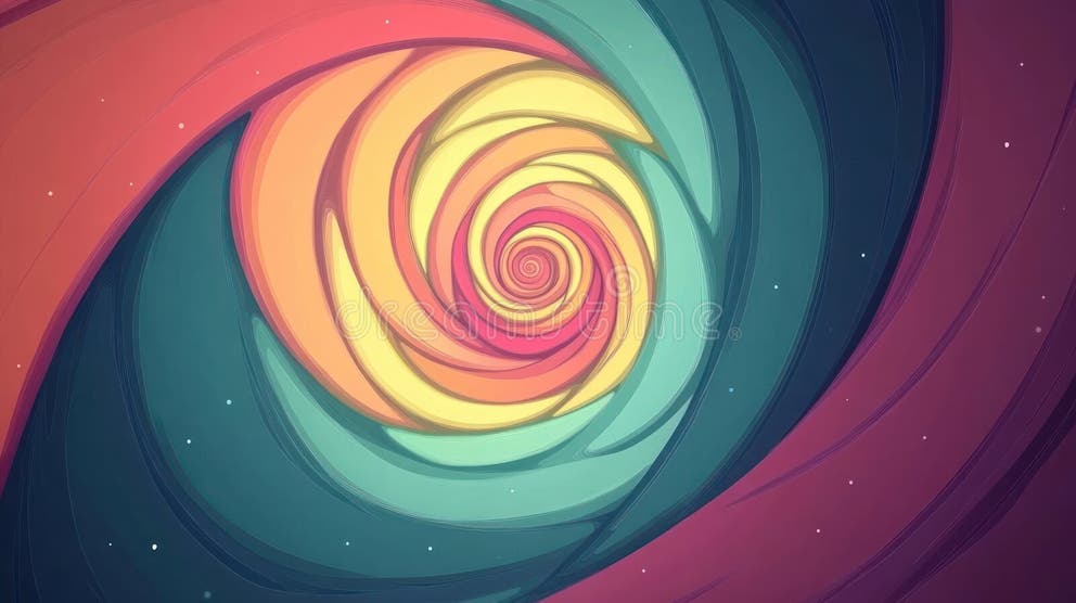 Abstract Colorful Spiral Vortex Background Design Stock Illustration ...
