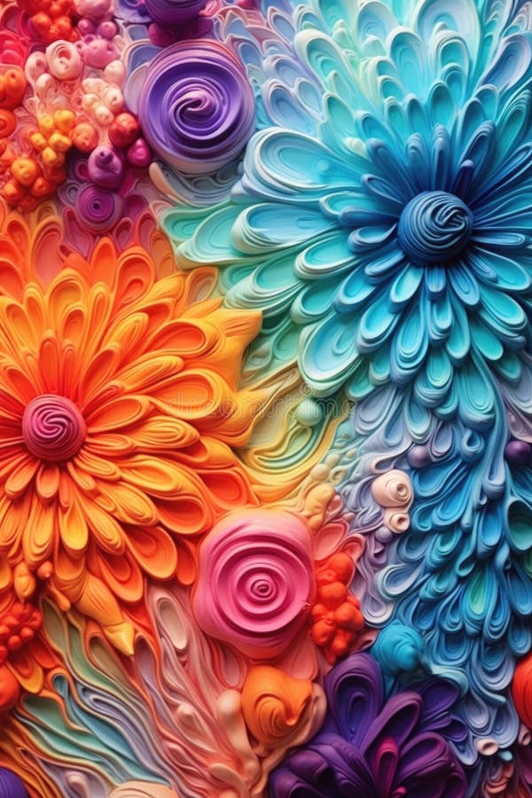 Swirling Colors Blending Together in a Vibrant Display Stock ...