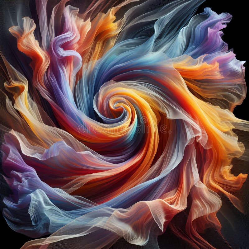 Swirling Colors and Lines Create an Abstract Image, Evoking Depth ...