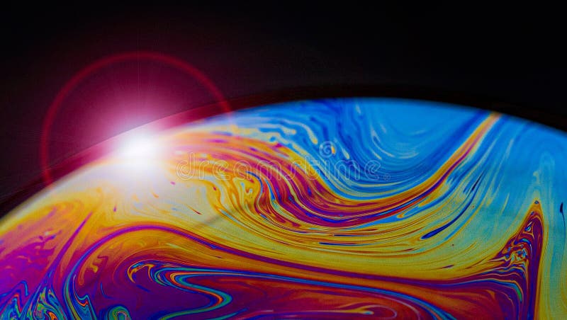 Soap bubble planet stock photo. Image of soap, design - 180543234