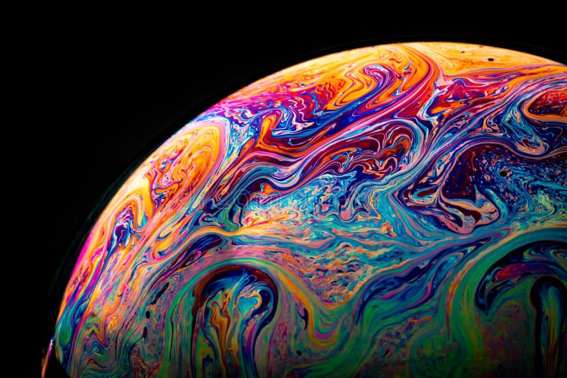 Soap bubble planet stock photo. Image of symmetry, circle - 180596456