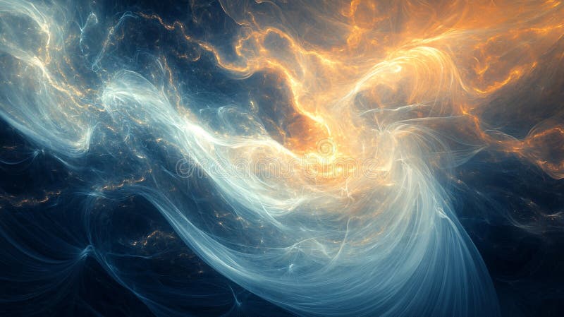 A Swirling, Complex Cloud of Light and Abstract Shapes Represents the ...