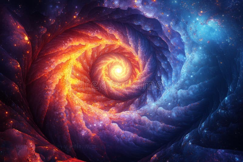 Swirling Cosmic Dust Gas Clouds Creating Mesmerizing Spiral Galaxy Deep ...