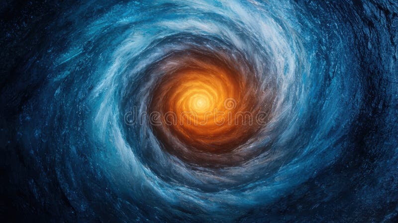 Swirling Cosmic Vortex in Deep Space Stock Illustration - Illustration ...