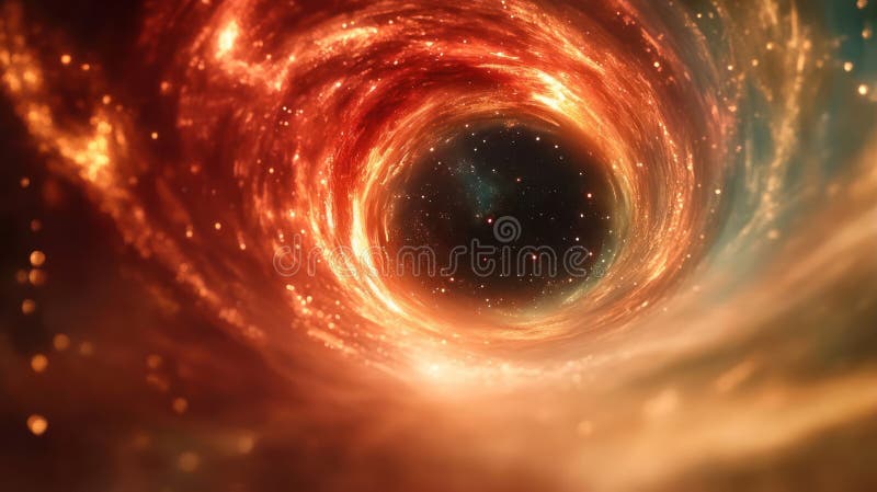 A Swirling Cosmic Vortex Depicting the Concept of a Black Hole in Space ...