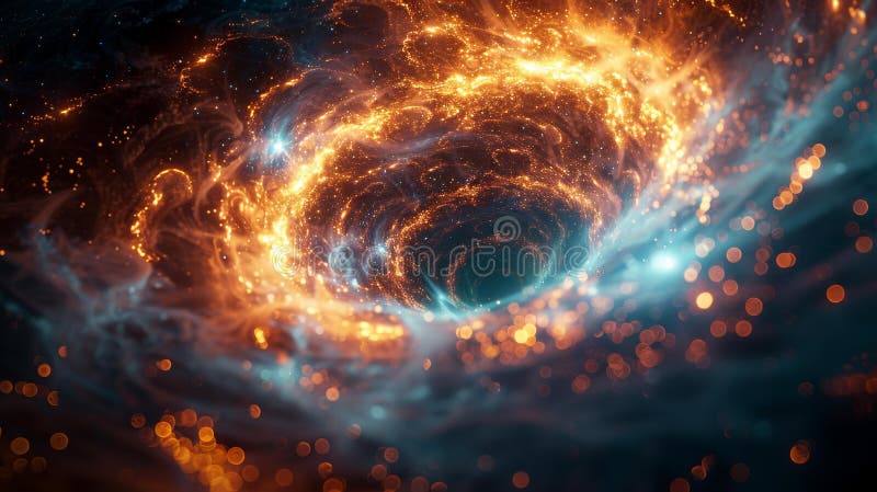 Swirling Cosmic Vortex in Space - Generative Ai Stock Illustration ...