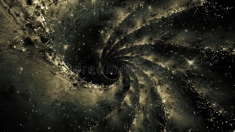 A Swirling Cosmic Vortex with Stars and Dark Space, Evoking a Sense of ...