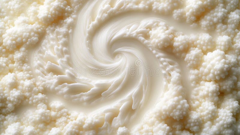 Swirling Creamy Galaxy Abstract Milky Texture in a Mesmerizing Spiral ...