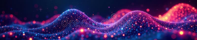 Swirling Dotted Wave, Rhythmic Point Oscillation, Gradient, Digital ...