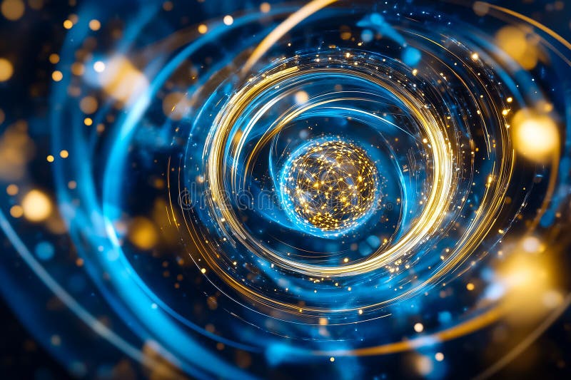 Swirling Elements of Light and Particles Symbolize Quantum Computing S ...