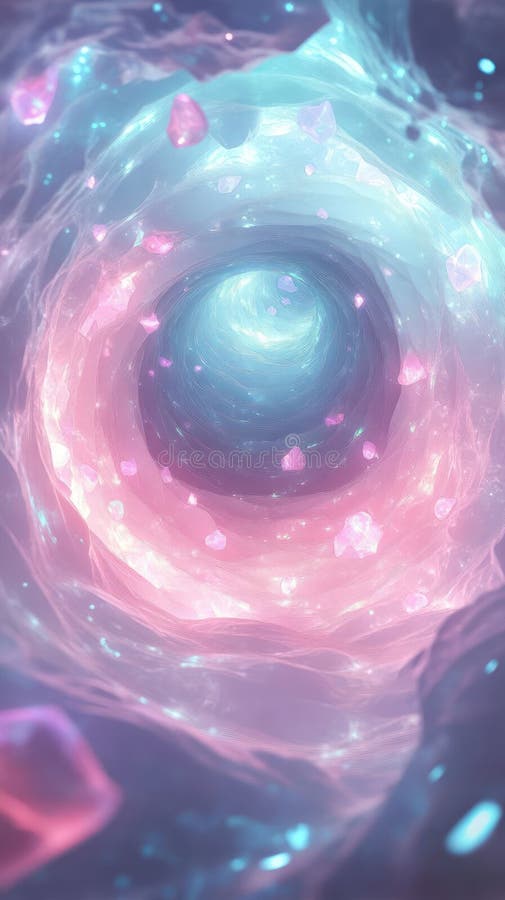 A Swirling, Ethereal Vortex with Soft Colors and Glowing Particles ...