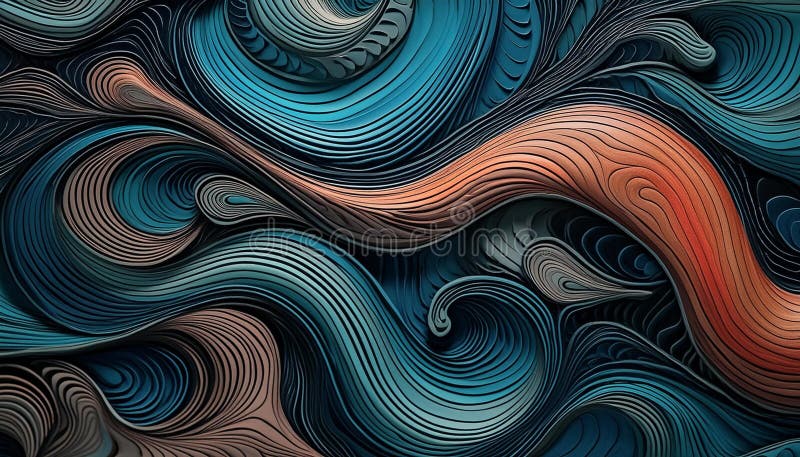 Swirling Fluid Art 07 – Colorful Turbulence and Motion Flow Stock Photo ...