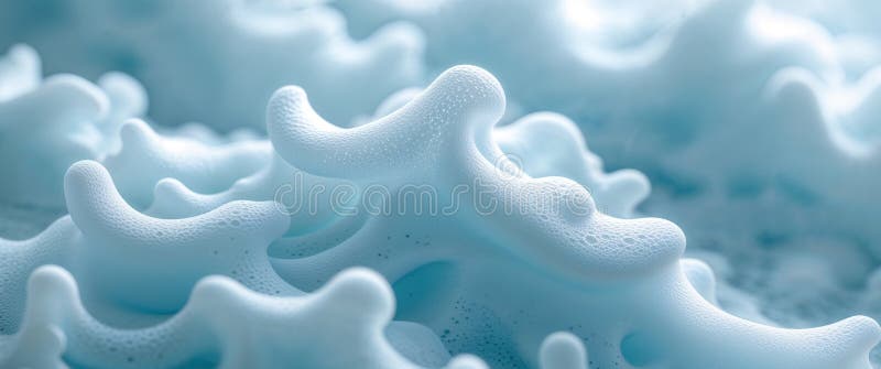 Swirling Foam Textures on Light Blue Background for Creative Design and ...