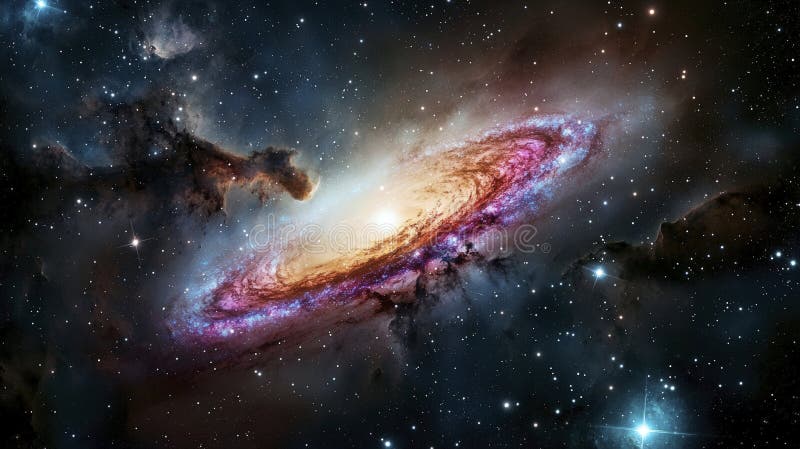 Swirling Galaxy Action Outer Space Abstract Art Cosmic Environment ...