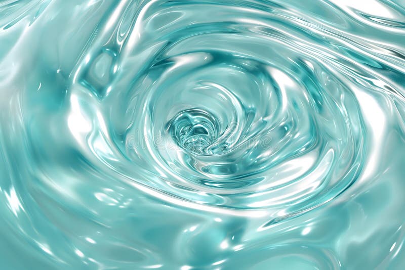 Swirling, Glossy Teal Abstract Background with Smooth, Liquid-like ...