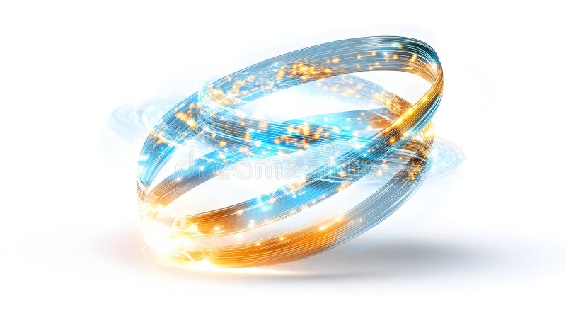 Swirling Glowing Patterns Create Dynamic 3D Wind Icon, Evoking Energy ...