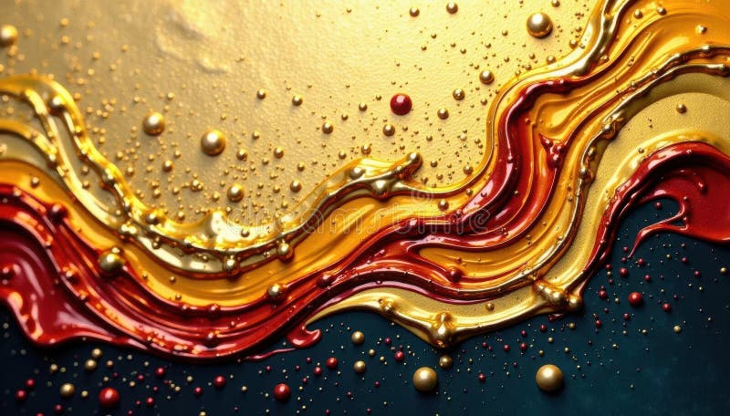 Swirling Gold Oil Paint, Dramatic Impasto Effect , Bold, Oil Paint ...