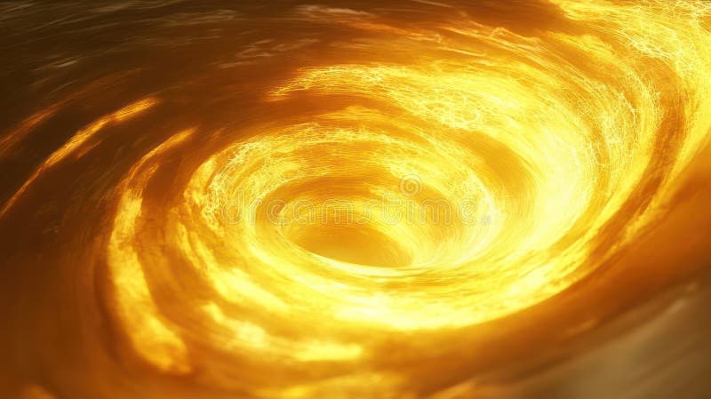 A Swirling Golden Vortex, Resembling a Cosmic Phenomenon or Energy ...