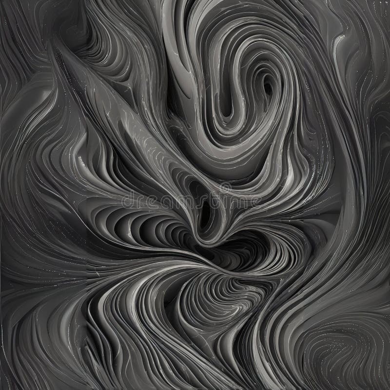 Swirling Gray Abstract stock illustration. Illustration of black ...