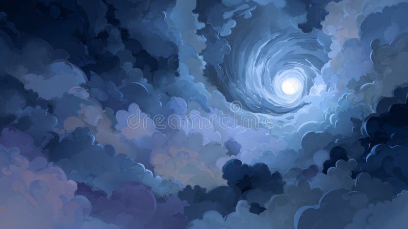 Swirling Gray and Blue Smoke, Moonlight Filtering through Fog Stock ...