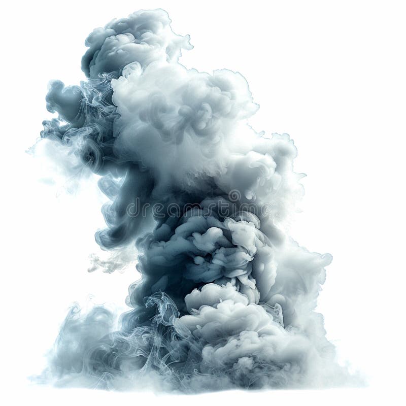 Dramatic Clouds of Smoke Rising Upward in a Mesmerizing Display of ...
