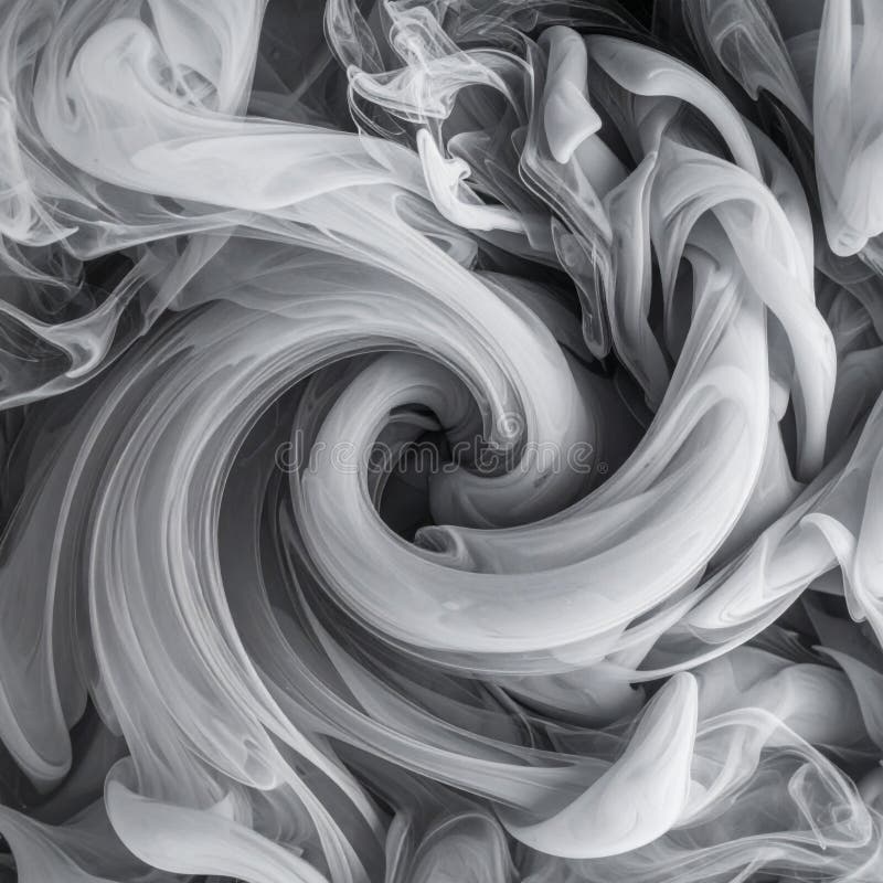 Swirling Grayscale Smoke Abstract Background Stock Illustration ...