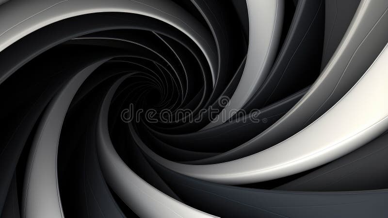 Swirling Grayscale Spiral Design. Artistic Grayscale Spiral with a ...