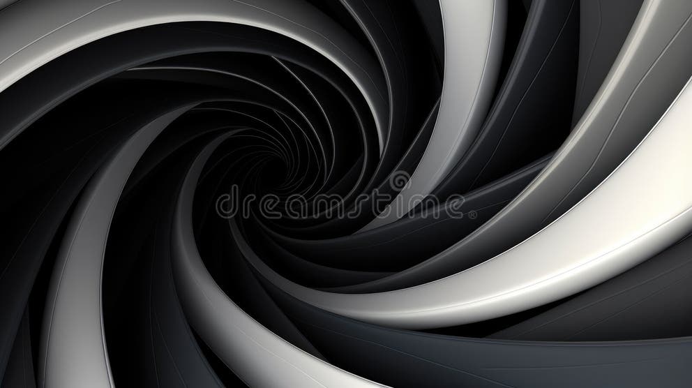 Swirling Grayscale Spiral Design. Artistic Grayscale Spiral with a ...